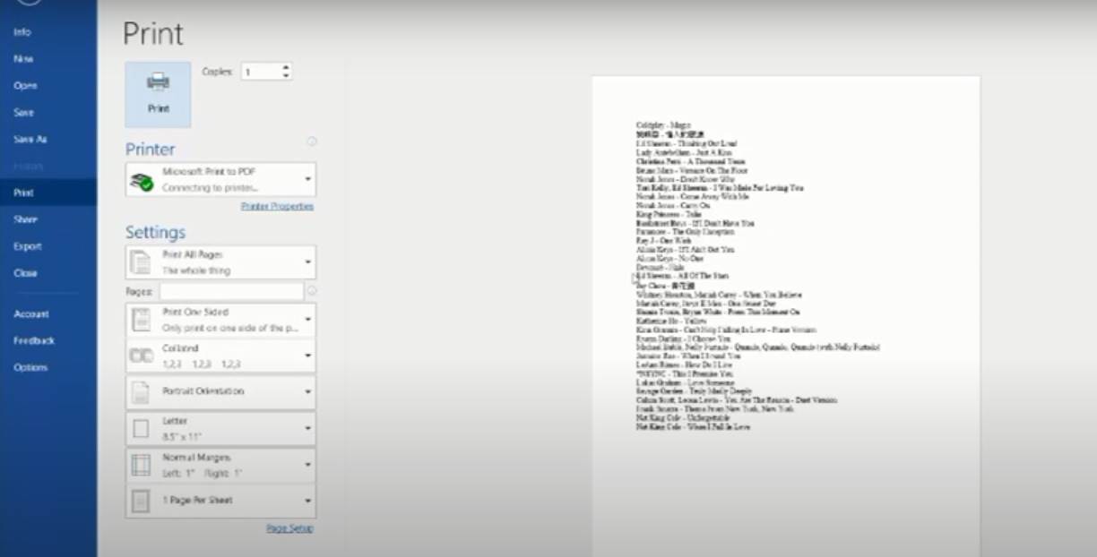 How to print a Spotify playlist?